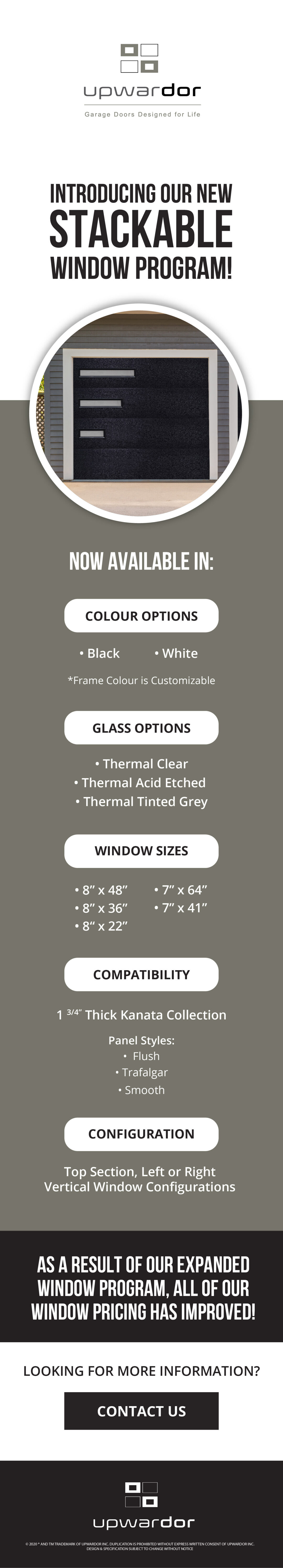 Upwardor News - Our New Stackable Window Program | Upwardor® - Garage ...